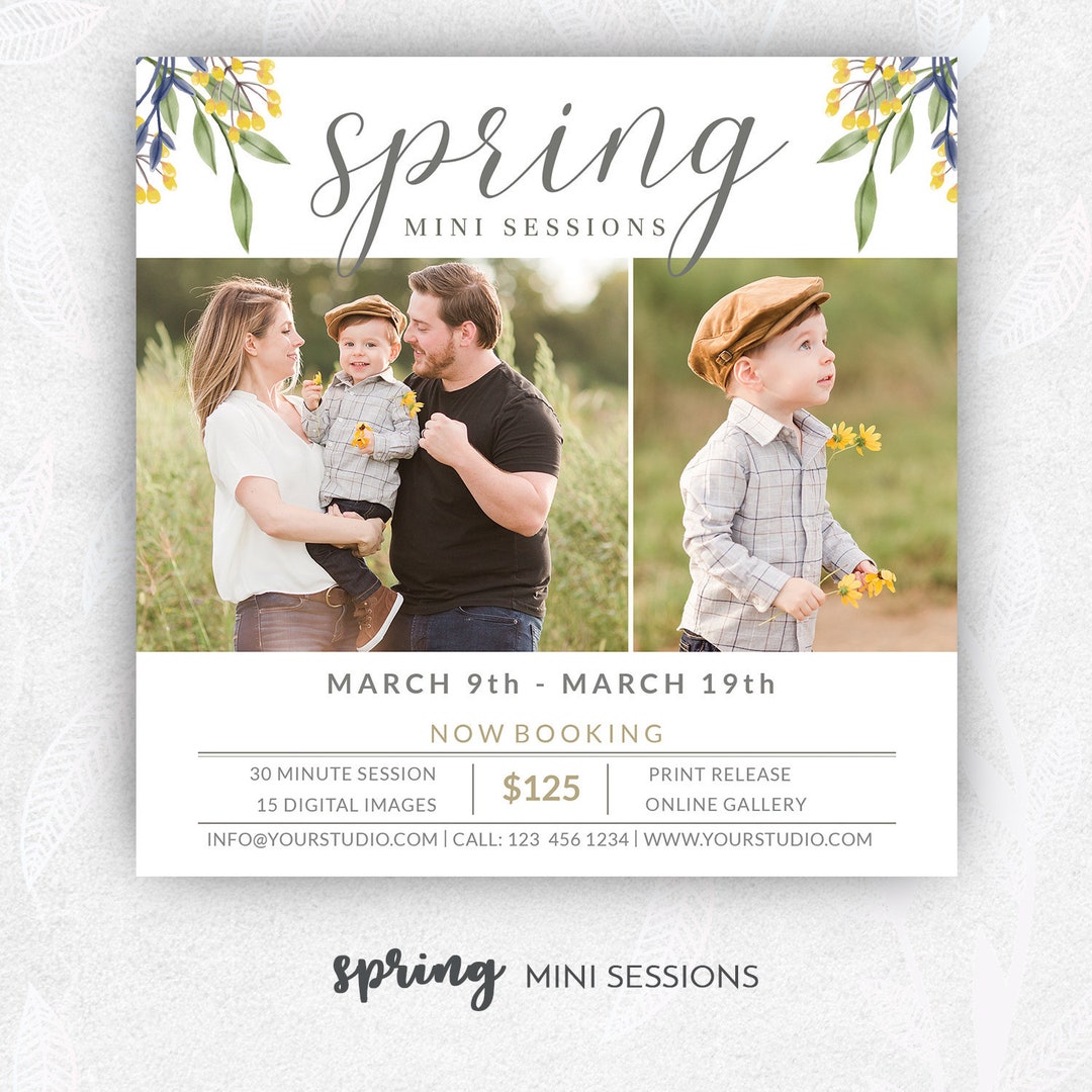 Spring Mini Session Template Spring Mini Session Photography - Etsy