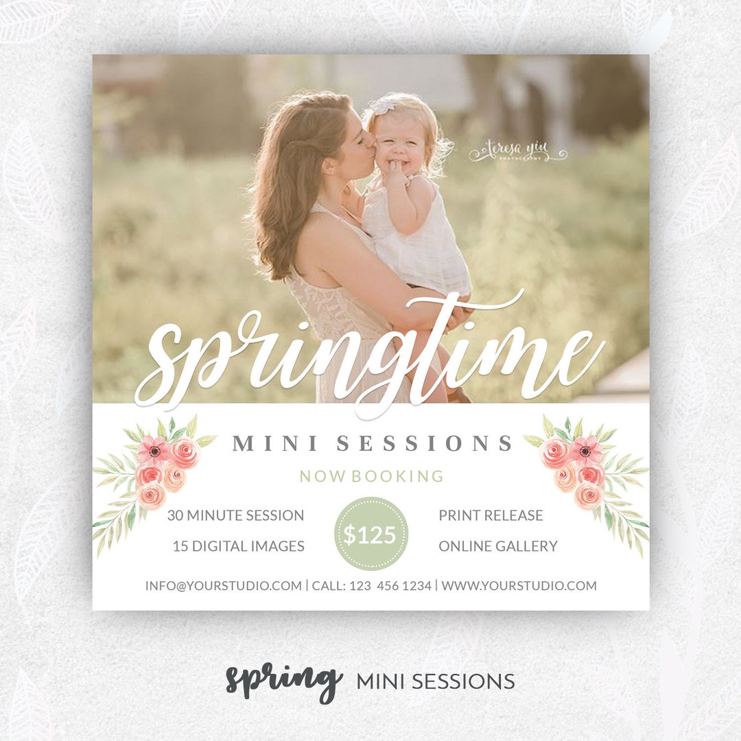 Spring Mini Session Template, Spring Mini Session, Photography ...