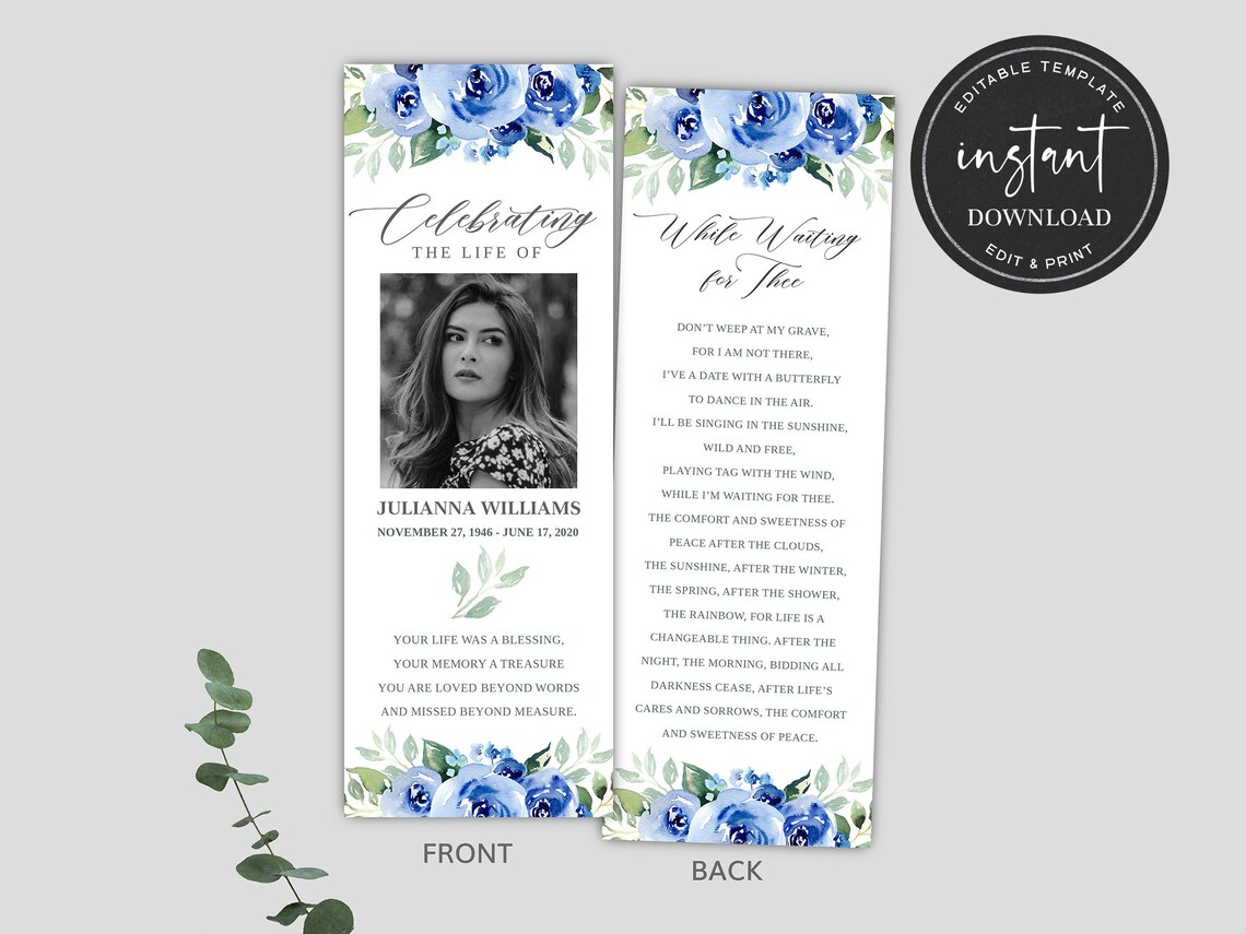 Funeral Bundle Funeral Program Bundle Celebration of Life | Etsy