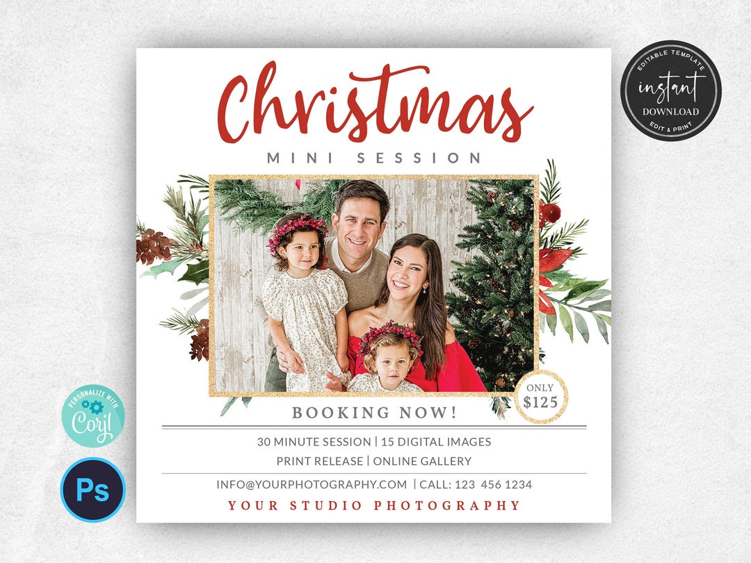 Christmas Mini Session Template, Christmas Minis, Holiday Mini Session ...