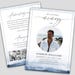 Blue Funeral Program Template Canva, Blue Watercolor Funeral Program ...