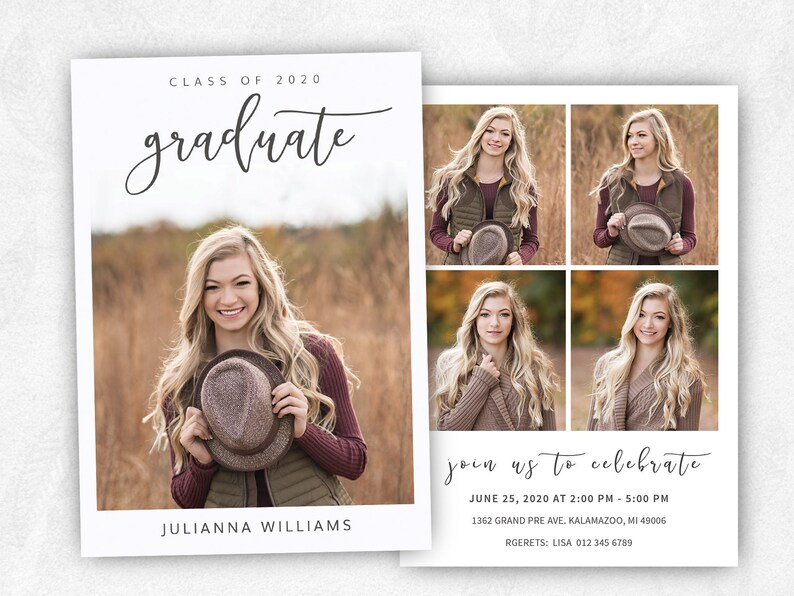 Senior Graduation Announcement Template Senior Graduation | Etsy
