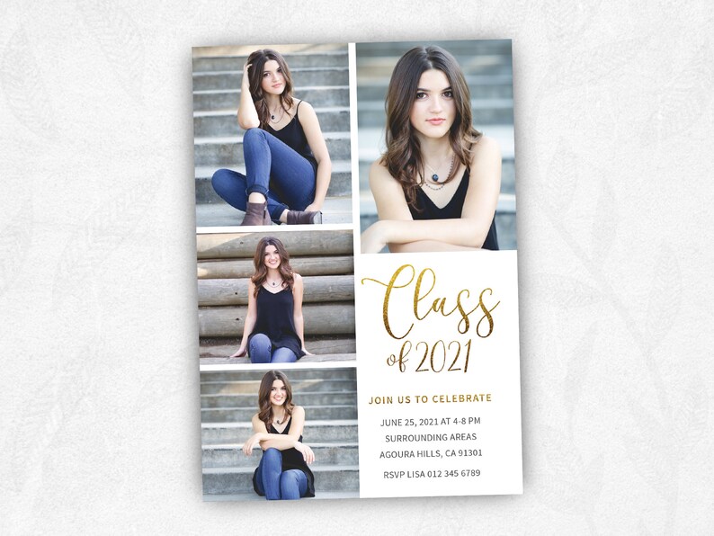 Senior Graduation Announcement Template, Senior Graduation Template for ...