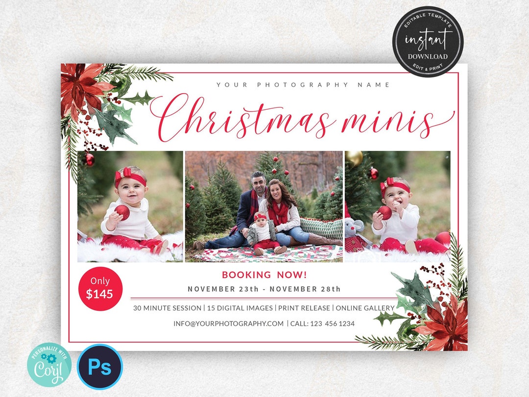Christmas Mini Session Template, Christmas Minis, Christmas Template ...