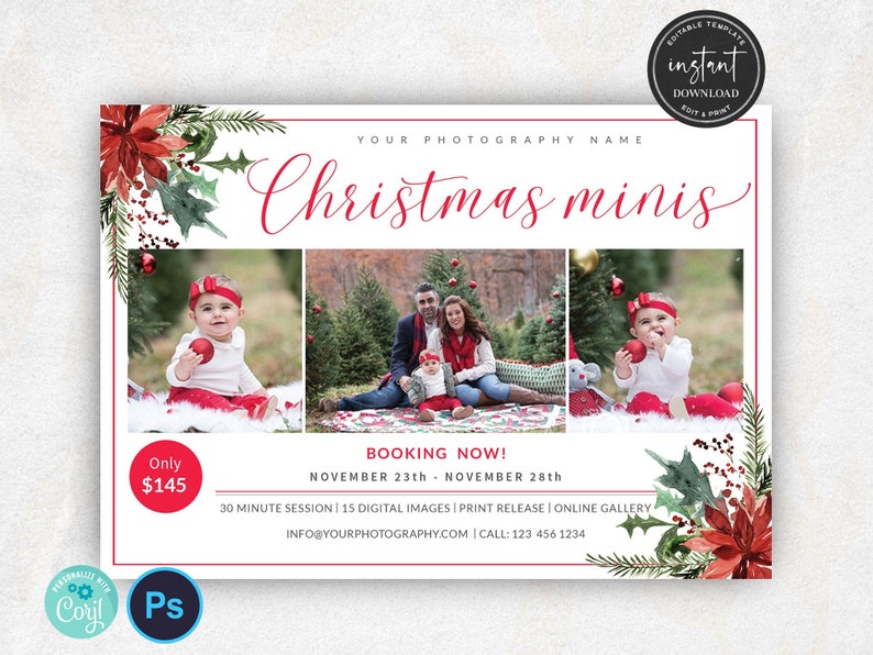Christmas Mini Session Template Christmas Minis Christmas - Etsy