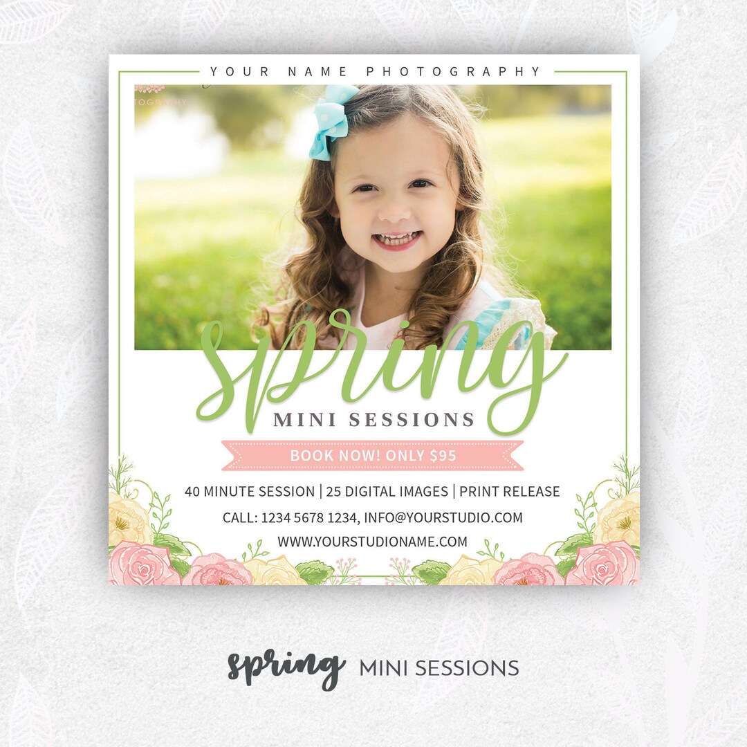 Spring Mini Session Template, Spring Mini Session, Spring Marketing ...