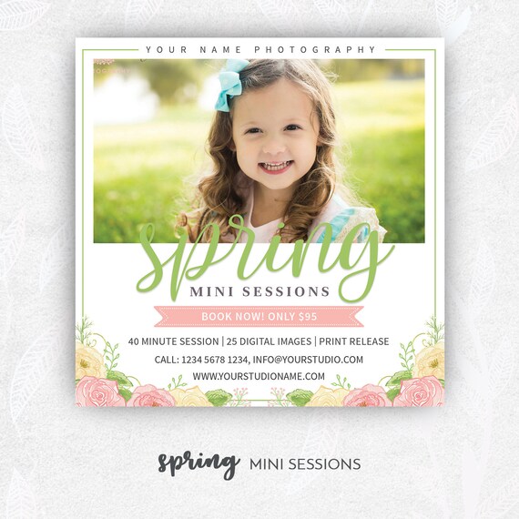 Spring Mini Session Template Spring Mini Session Spring | Etsy