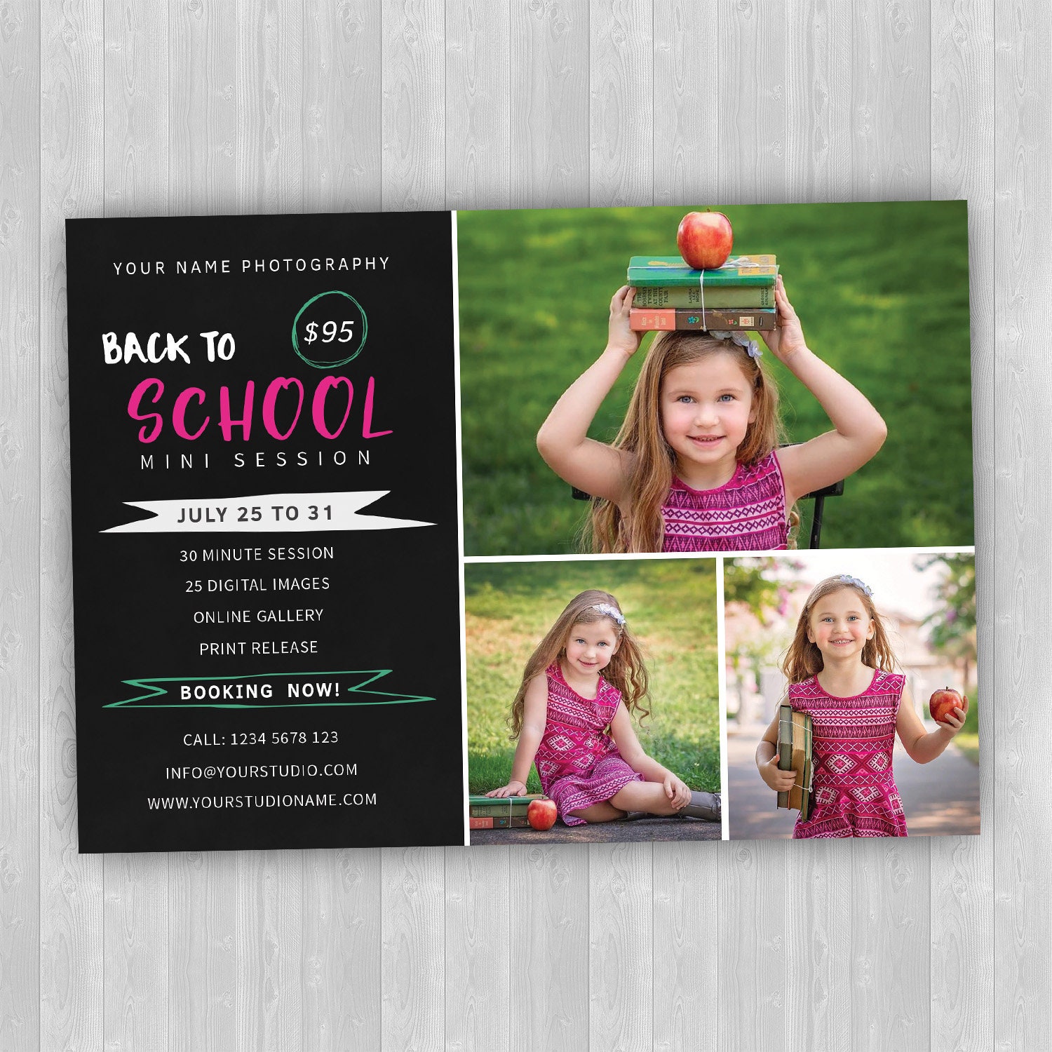 Back to School Mini Session Template, Back to School Template for ...
