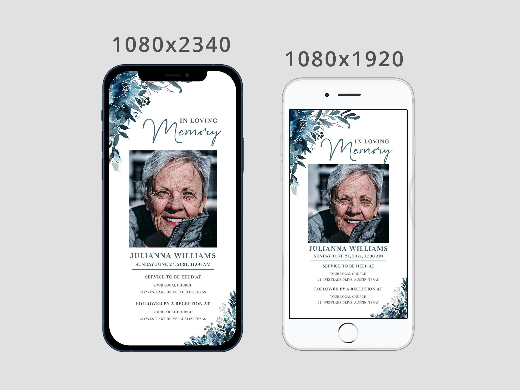Digital Funeral Invitation, Electronic Funeral Invite, Memorial Program ...