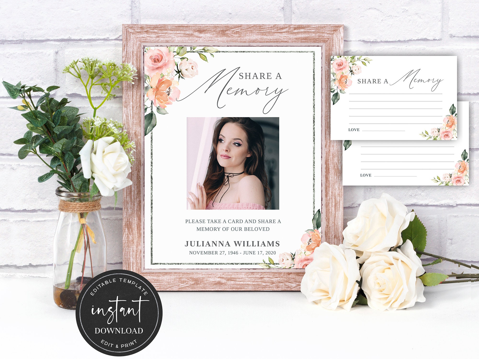 Editable Funeral Bundle Funeral Program Bundle Celebration - Etsy