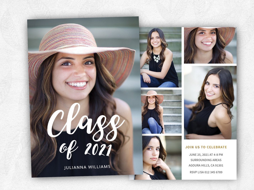 Senior Graduation Announcement Template, Graduation Template for ...