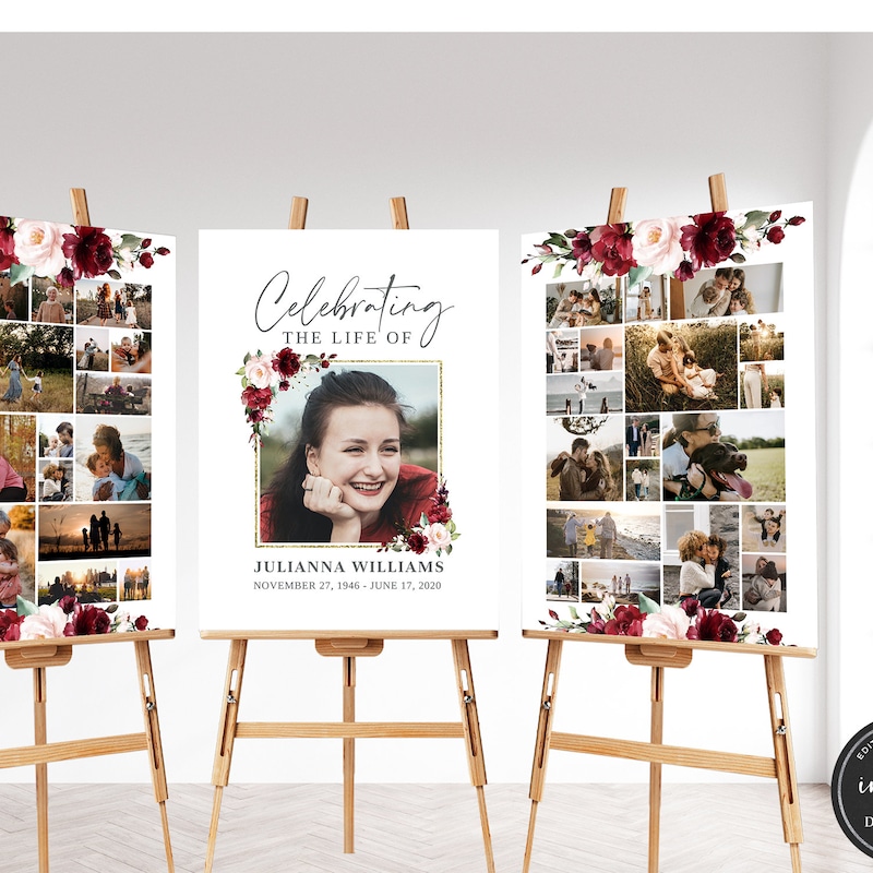 Funeral Collage Template - Etsy