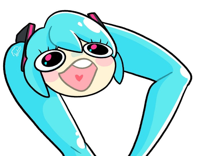 Hatsune Miku Legs Shiteyanyo Sticker - Etsy