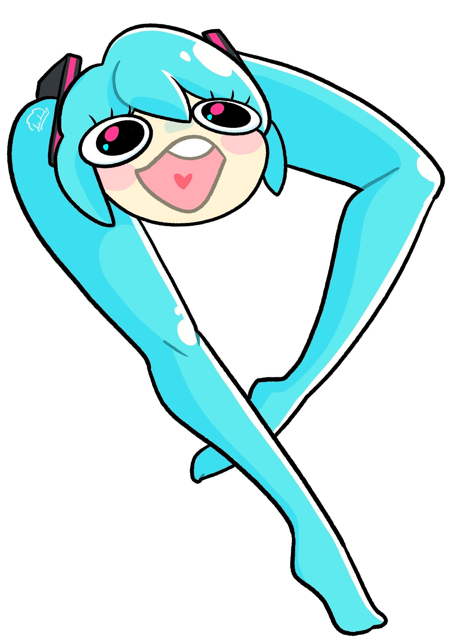Hatsune Miku piernas shiteyanyo Pegatina | Etsy Hatsune Miku piernas shiteyanyo Pegatina | Etsy