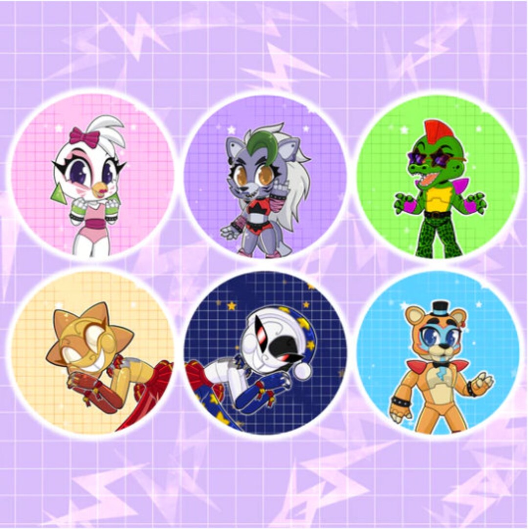 Five Nights at Freddy's Security Breach Buttons - Etsy