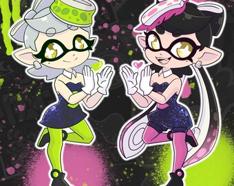 Splatoon Idol Sticker Sheet // Deep Cut Squid Sisters off the - Etsy