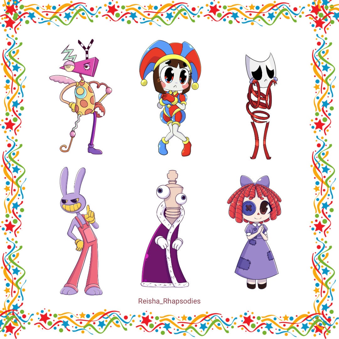 The Amazing Digital Circus Stickers - Etsy