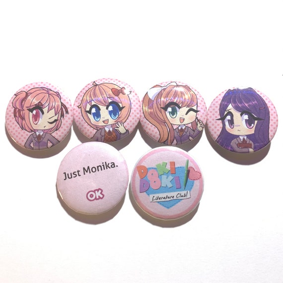Doki Doki Literature Club Buttons Singles - Etsy UK