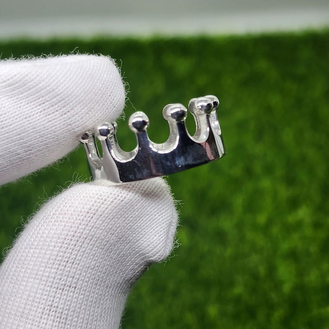 925 Sterling Silver King Crown Ring, King Crown Design Ring Band ...