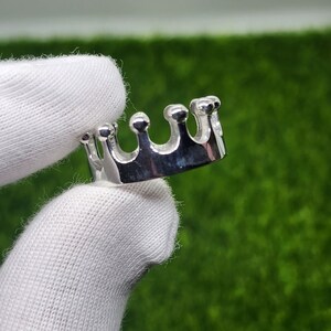 925 Sterling Silver King Crown Ring, King Crown Design Ring Band ...