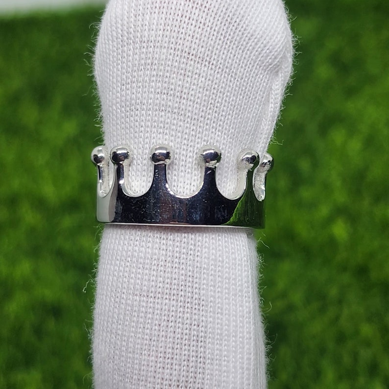 925 Sterling Silver King Crown Ring, King Crown Design Ring Band, Minimalist Silver Crown Ring ...