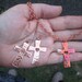 Copper Cross Heart Cut Out Earrings and Necklace - Etsy