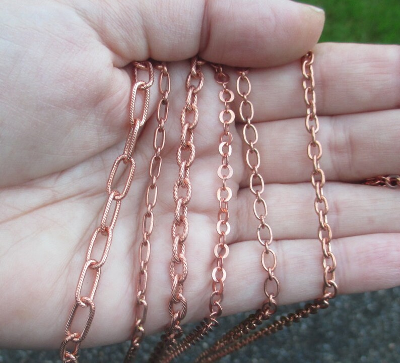 Copper Cross and Chain - 4 Designs to Choose From - Etsy