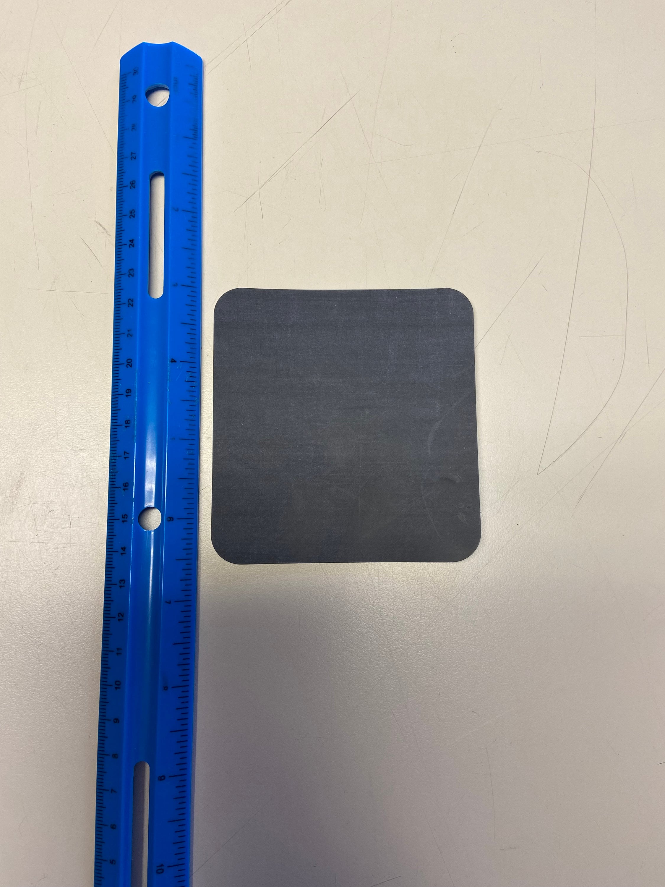 Black Buna-n 60 Durometer Rubber Square 3-3/8" X 3-1/2" With Adhesive ...