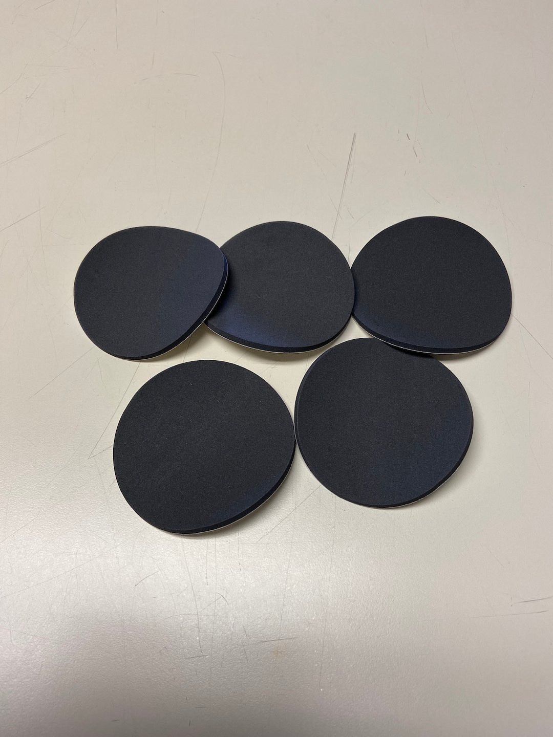 Black Closed-cell Sponge Rubber, 3" Diameter Circles, 1/8" Thick, Set ...