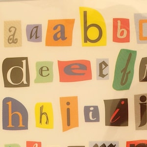 VINTAGE / RANSOM ALPHABET - Picture Letters E-Z Dry Rub on Transfer ...