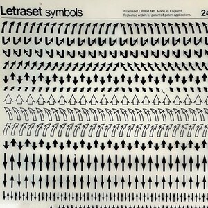 ARROWS Symbols Letraset Rub on Symbol Shape Transfers choose Style - Etsy