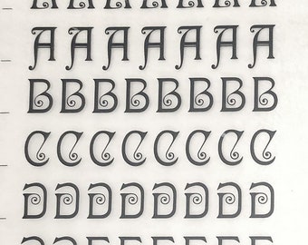 ENGRAVERS OLD ENGLISH (60pt/72pt) Mecanorma Dry Rub on Letter Transfers ...