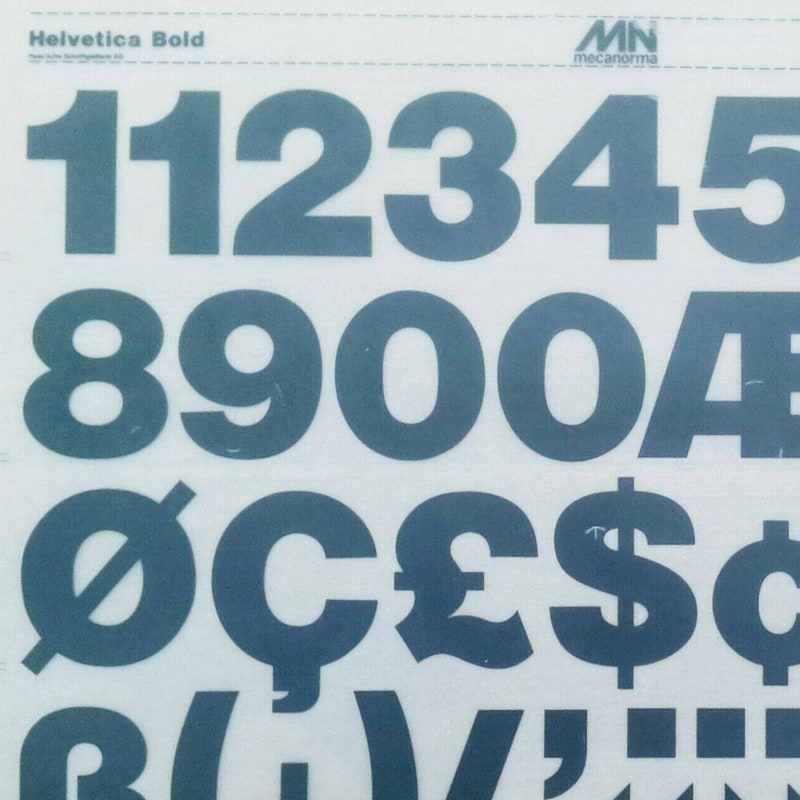 Helvetica Numbers - Etsy