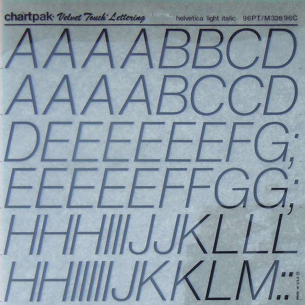 Chartpak Dry Letter Transfer - Etsy