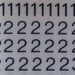 NUMBERS IN CIRCLES Letraset / Mecanorma Instant Rub on Number Transfers ...