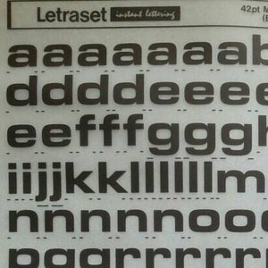 MICROGRAMMA BOLD EXTENDED (16pt) Letraset Vintage Instant Dry Rub on ...