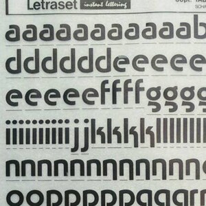 TABASCO MEDIUM (36pt/72pt) Letraset Rub on Letter/number Transfers ...