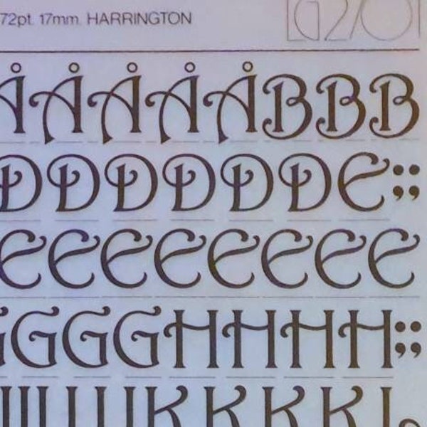 Harrington Font - Etsy