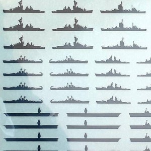 MILITARY PLOTTING SYMBOLS / Warships / Aircraft Rub on Transfers ...