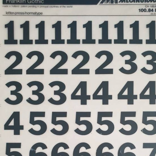 Rub on Numbers - Etsy Australia
