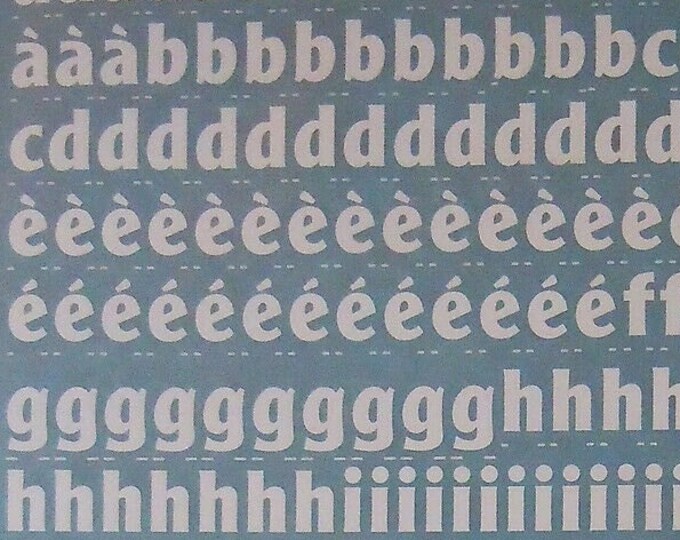 CLEARFACE GOTHIC Extra BOLD White Letraset Instant Rub on Transfer ...