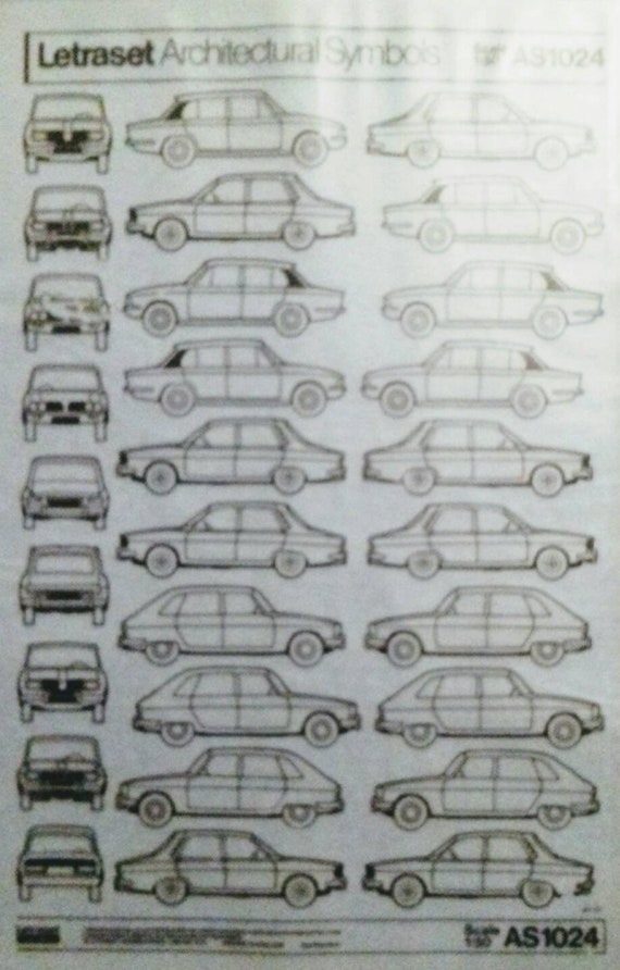 RETRO CARS Letraset dry rub on transfers picture | Etsy