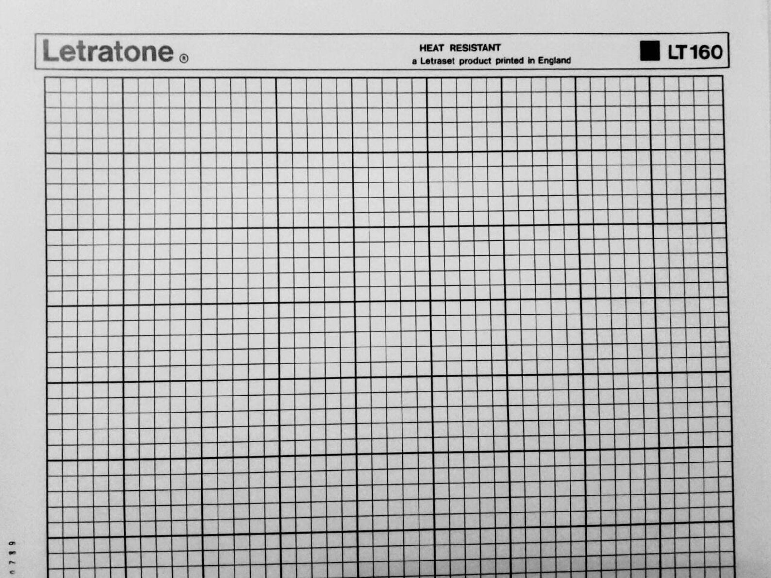 SQUARE GRID Letraset Letratone / Normatone Adhesive Manga SCREENTONE ...