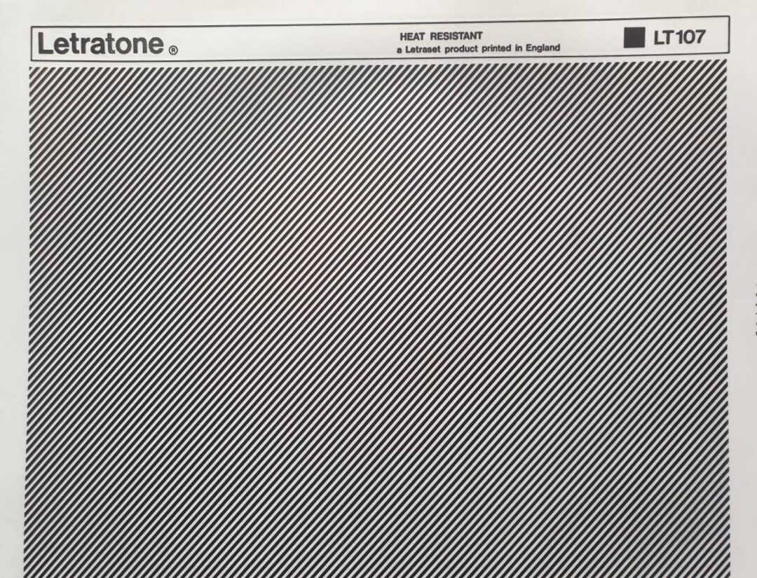 DIAGONAL LINES / STRIPES Screentone - Letraset Letratone Adhesive ...