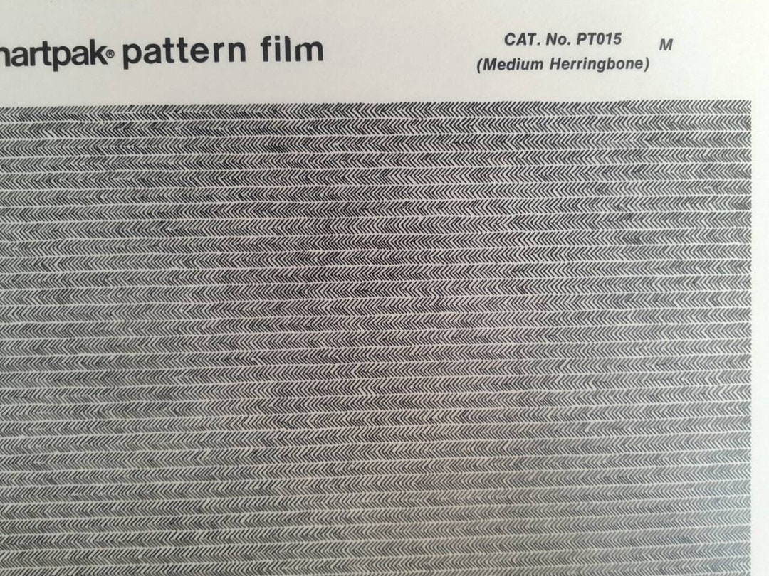 HERRINGBONE PATTERNS - Manga Screentone Chartpak Shading & Pattern Film ...