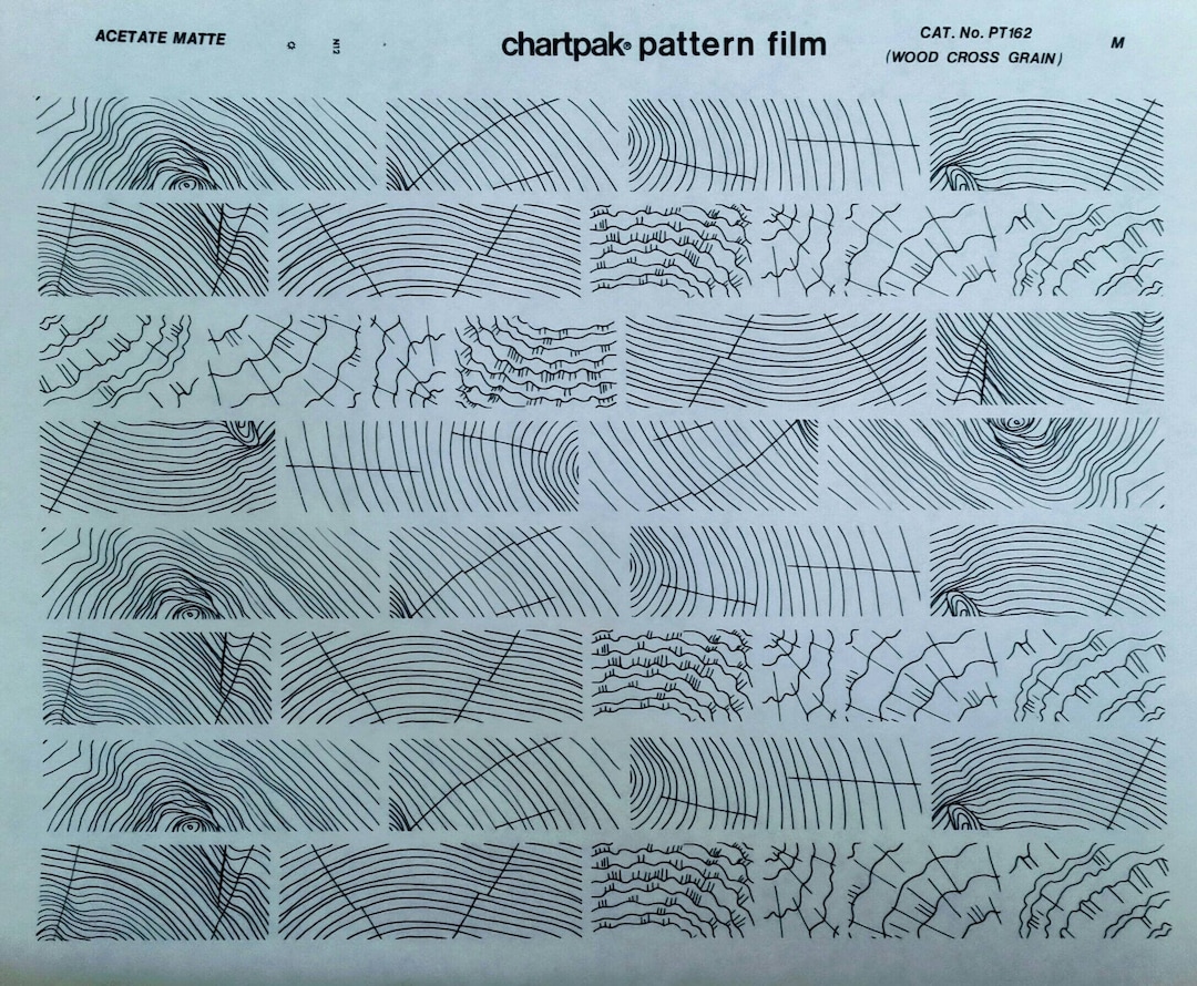 WOOD CROSS GRAIN / Woodgrain - Manga Screentone Chartpak Shading ...