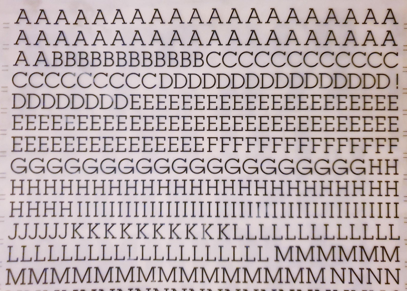 LUBALIN GRAPH BOOK (24pt/36pt) Mecanorma Letter/number Vintage Dry Rub ...