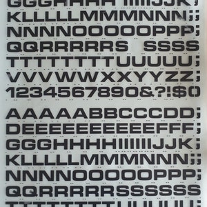 MICROGRAMMA BOLD EXTENDED (16pt) Letraset Vintage Instant Dry Rub on ...