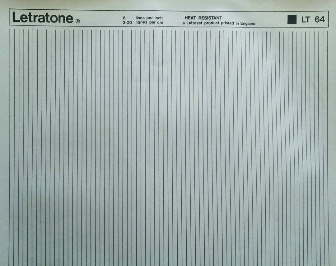 LINES (Letraset-Nummern #LT64 bis #LT73) Manga SCREENTONE Letraset ...