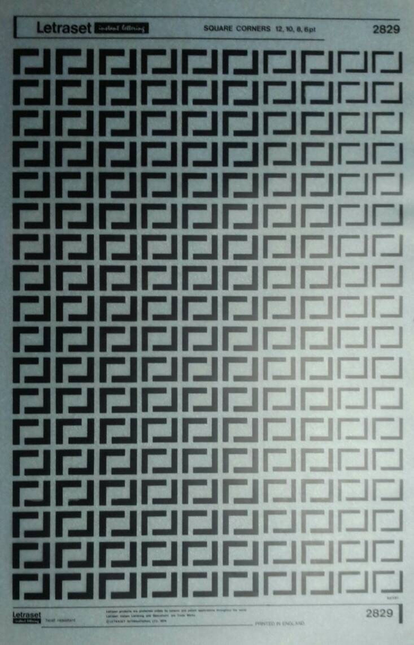 CURVED / STRAIGHT CORNERS / Line Rule Corners Letraset Rub - Etsy UK